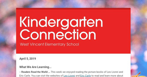 Kindergarten Connection | Smore Newsletters