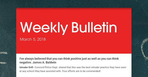Weekly Bulletin | Smore Newsletters