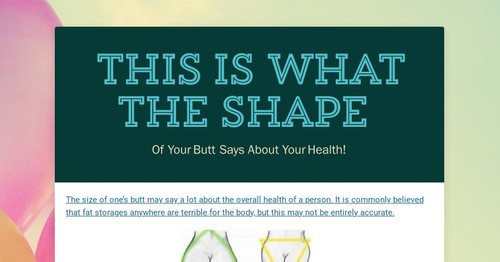 This Is What The Shape | Smore Newsletters