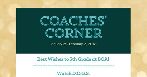 Coaches' Corner | Smore Newsletters for Business