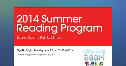 2014 Summer Reading Program | Smore Newsletters 2014 Summer Reading Program | Smore Newsletters