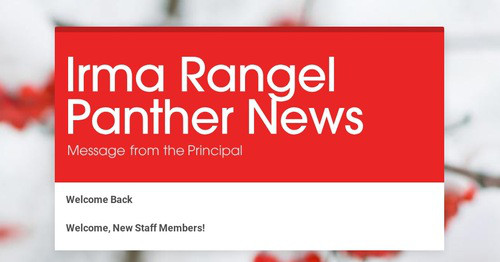 Irma Rangel Panther News | Smore Newsletters
