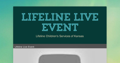 Lifeline Live Event | Smore Newsletters