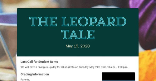 The Leopard Tale | Smore Newsletters for Education