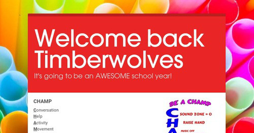 Welcome back Timberwolves | Smore Newsletters