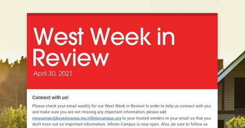 West Week in Review | Smore Newsletters