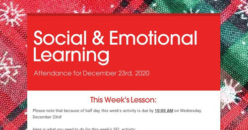 Social & Emotional Learning | Smore Newsletters for Education