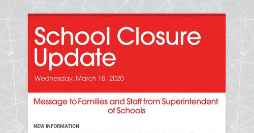 School Closure Update