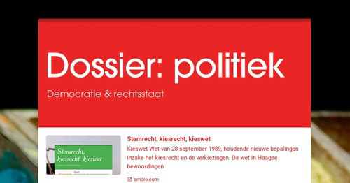 Dossier: politiek