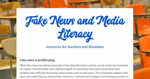 Fake News and Media Literacy | Smore Newsletters