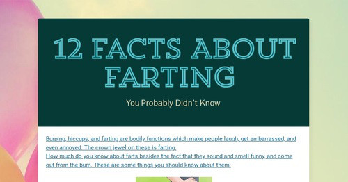 12 Facts About Farting | Smore Newsletters