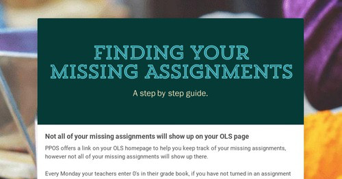 Finding Your Missing Assignments | Smore Newsletters