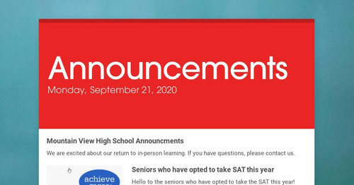 Announcements | Smore Newsletters for Business