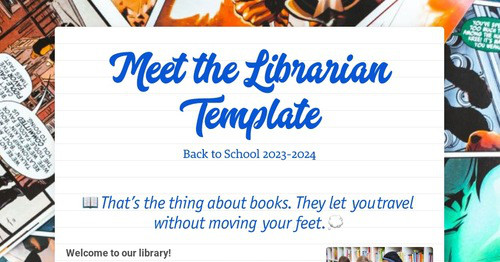 Meet the Librarian Template | Smore
