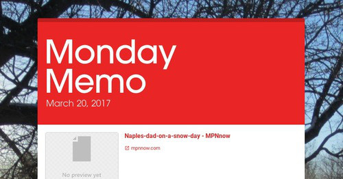 Monday Memo