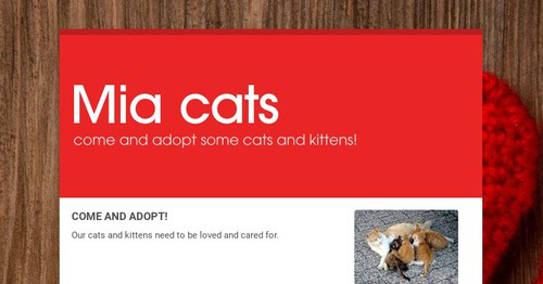 Mia cats | Smore Newsletters