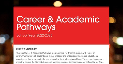 Career & Academic Pathways | Smore Newsletters