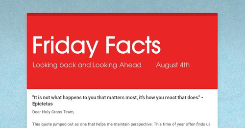 Friday Facts | Smore Newsletters for Education