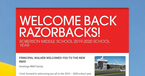 WELCOME BACK RAZORBACKS! | Smore Newsletters