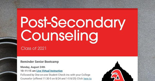 Post-Secondary Counseling