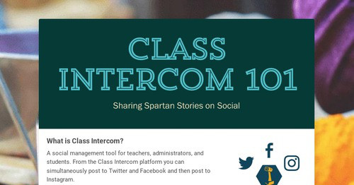 Class Intercom 101 | Smore Newsletters