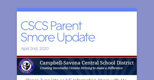 CSCS Parent Smore Update | Smore Newsletters