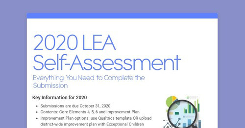 2020 LEA Self-Assessment | Smore Newsletters