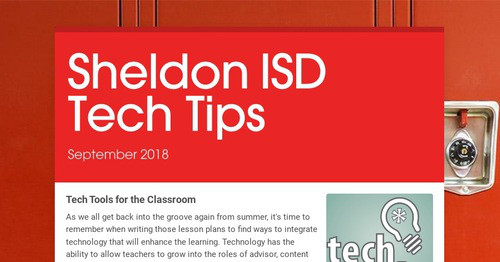 Sheldon ISD Tech Tips
