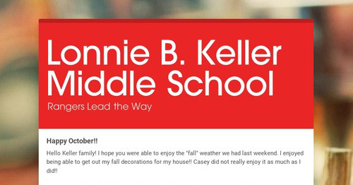 Lonnie B. Keller Middle School | Smore Newsletters for Education