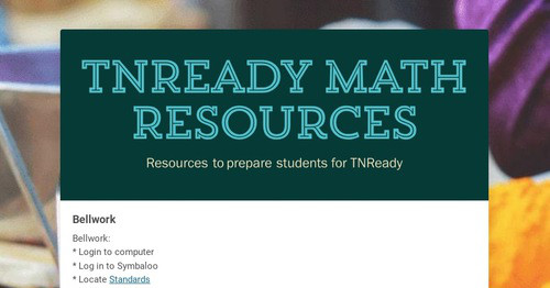 TNReady Math Resources | Smore Newsletters