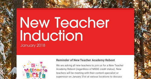 New Teacher Induction | Smore Newsletters