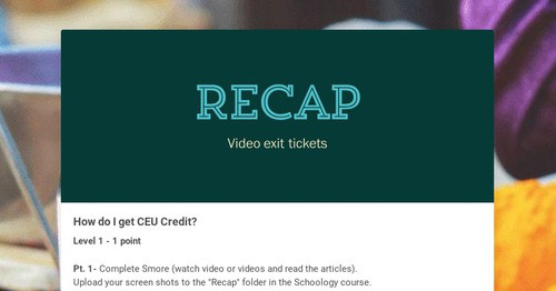Recap | Smore Newsletters