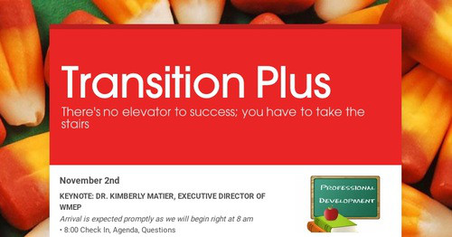 Transition Plus | Smore Newsletters for Education