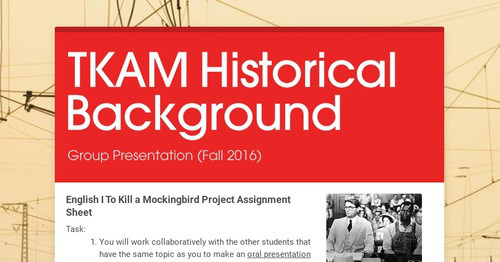 TKAM Historical Background | Smore Newsletters