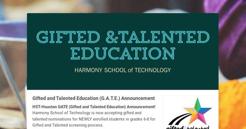 Gifted &Talented Education | Smore Newsletters for Education