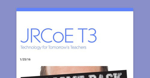 JRCoE T3 | Smore Newsletters