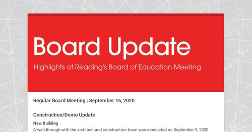 Board Update | Smore Newsletters