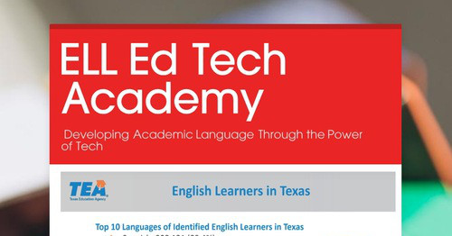 ELL Ed Tech Academy | Smore Newsletters