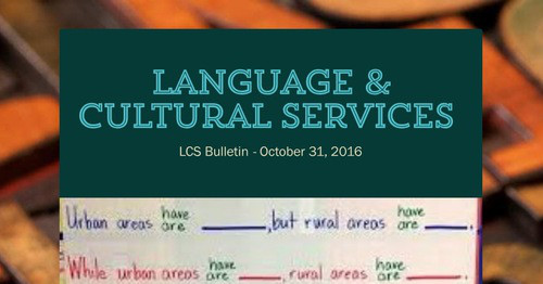 Language & Cultural Services | Smore Newsletters