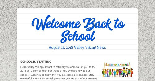 Welcome Back to School | Smore Newsletters