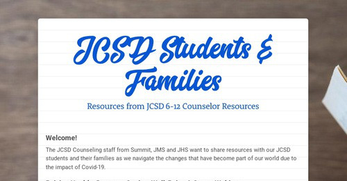 JCSD Students & Families