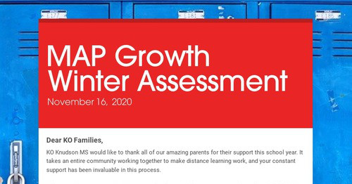 MAP Growth Winter Assessment | Smore Newsletters for Education