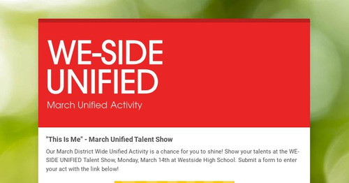 WE-SIDE UNIFIED | Smore Newsletters for Business