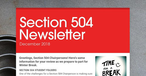 Section 504 Newsletter | Smore Newsletters for Education