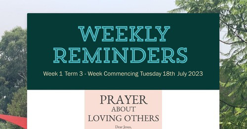 Weekly Reminders