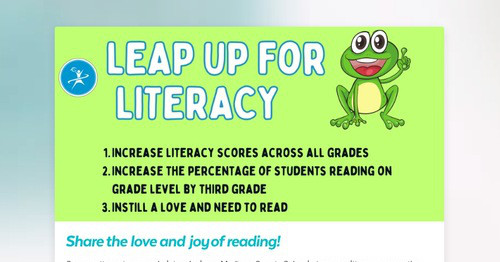 Leap up for Literacy! | Smore Newsletters