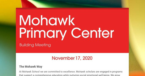 Mohawk Primary Center | Smore Newsletters for Education