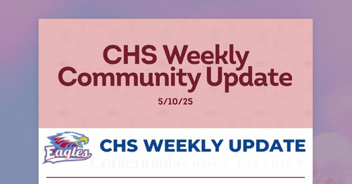 CHS Weekly Community Update | Smore Newsletters