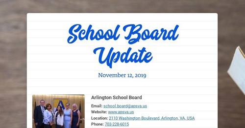 School Board Update | Smore Newsletters for Education