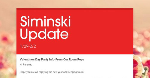 Siminski Update | Smore Newsletters